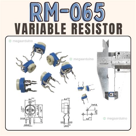 Jual 200 R 200r Ohm 201 Trimpot Trimmer Variable Resistor Vr Rm065 Adj