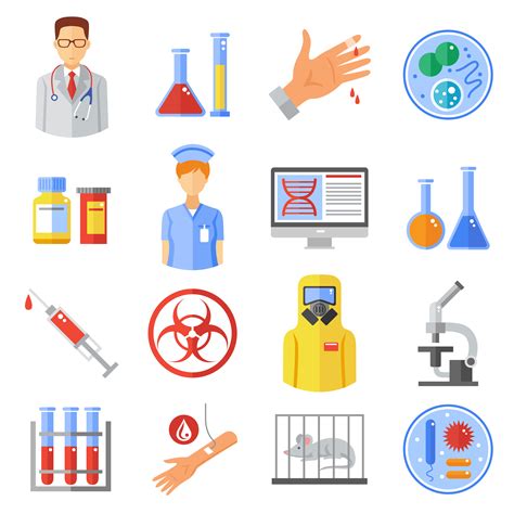 Microbiology Icons Set 466443 Vector Art At Vecteezy