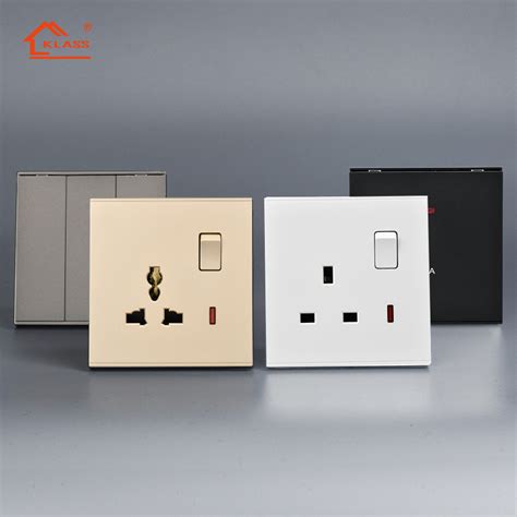 Klass Uk Electrical Wall Switch Socket With Led 16a 1234 Gang 1way 2 Way Wall Push Light