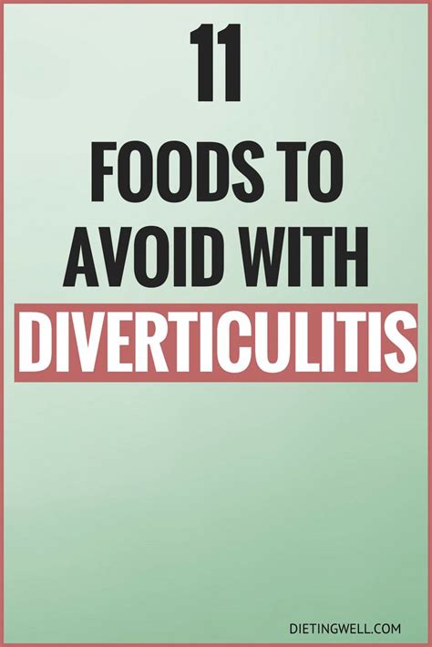 Diverticulitis Diet 11 Foods To Avoid With Diverticulitis Diverticulitis Diverticulitis Diet