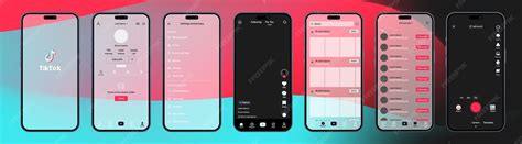 Premium Vector Tik Tok Design Tik Tok Screen Social Media Social