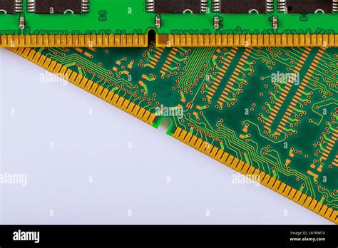 Electronic Computer Memory Modules Of RAM On Computer Stock Photo Alamy