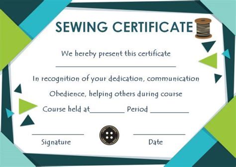 Sewing Certificate Template 10 Templates Designed For Sewing Institutes