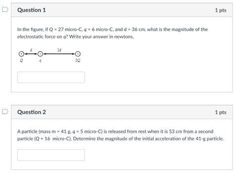 Solved In The Figure If Q Micro C Q Micro C And Chegg