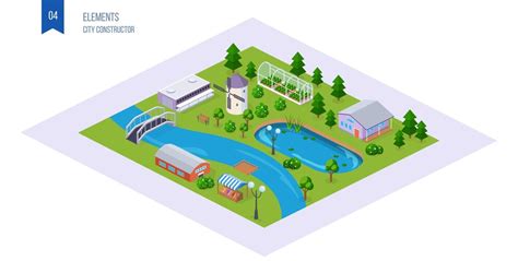 Premium Vector Realistic 3d Isometric Of Country Cottage Area With