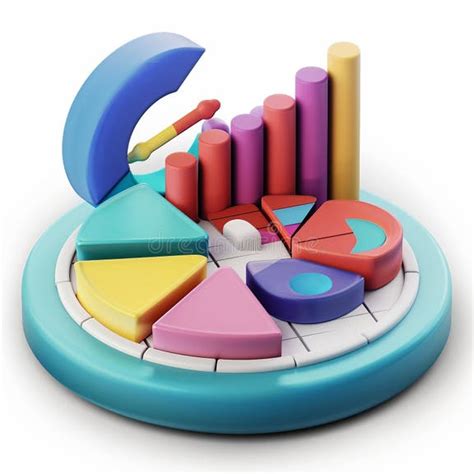 3d Render Icon Pie Chart Showing The Earths Climate With Labeled Sections Icon 3d Virus Stock