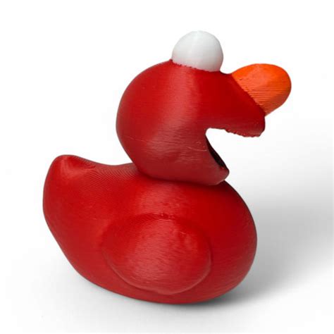 Elmo Inspired Duck 3d Printed Red Character Duck Collectible Myjeepduck
