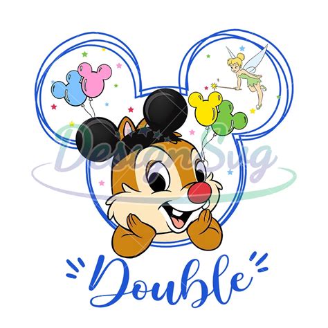 Double Chip Disney Mickey Head Png Designsvg