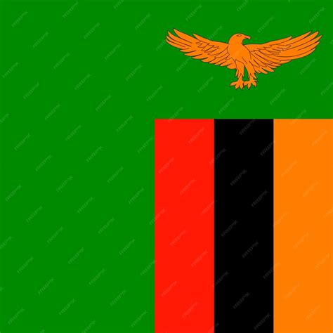 Premium Vector Zambia Flag Official Colors Vector Illustration