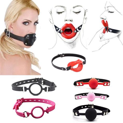 Buy Silicone Open Mouth Gag Lips Head Strap O Ring Ball Restraints Plug