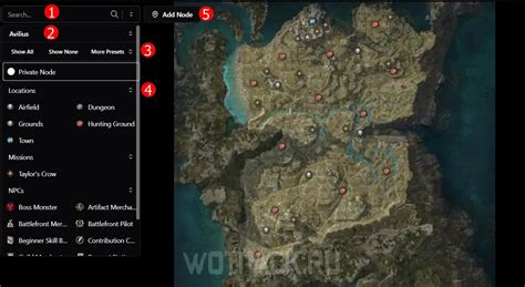 Interactive Map Night Crows All Symbols