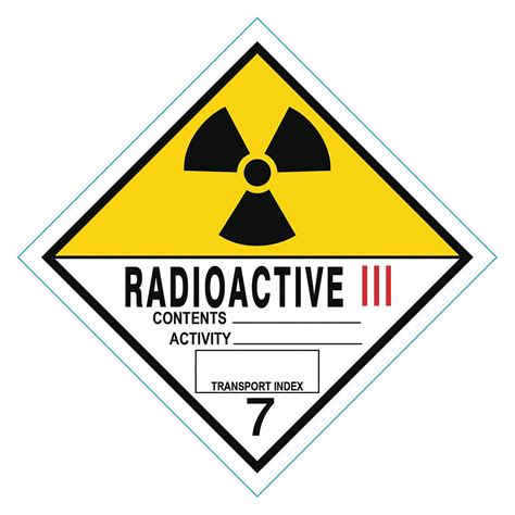Radioactive Iii 4 In X 4 In Dot Container Label 9la199la19 Grainger
