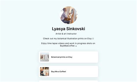 Lyasya Sinkovskis Flowpage