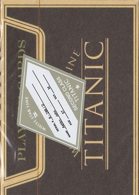 Titanic Deluxe Second Class Deck Explore The Details At Playingcardhub