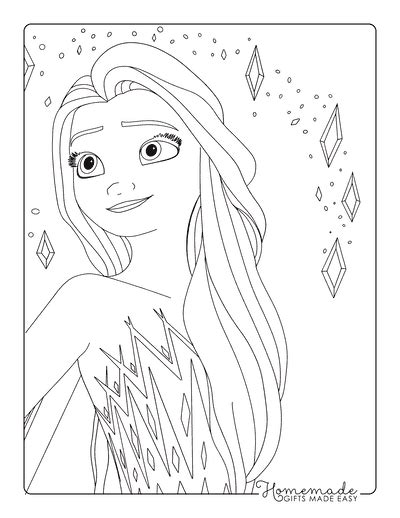Elsa Dress Coloring Pages 2025