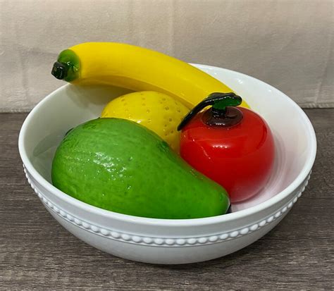 Vintage Murano Style Hand Blown Glass Fruit Etsy
