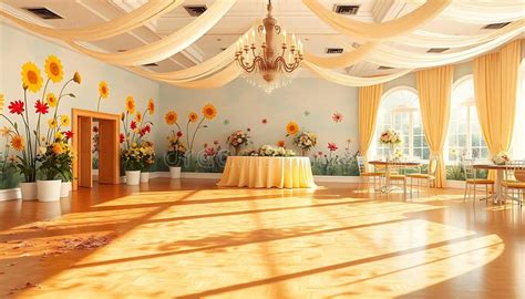 Elegant Ballroom Interior With Dance Floor And Soft Lighting Generative