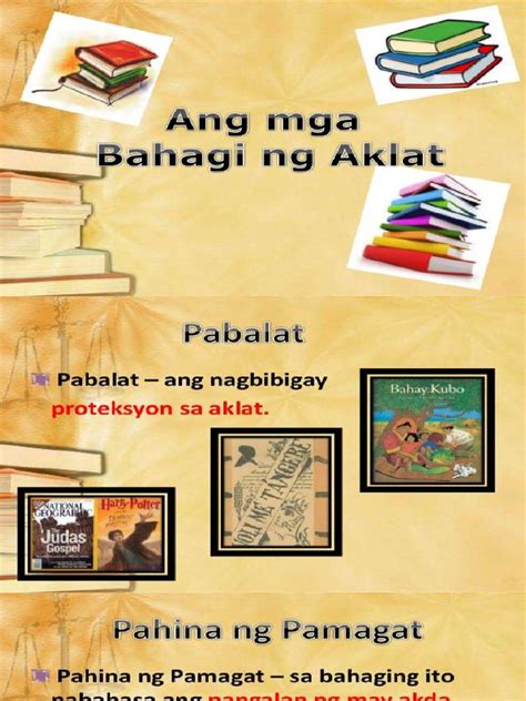 Ang Mga Bahagi Ng Aklat Pdf