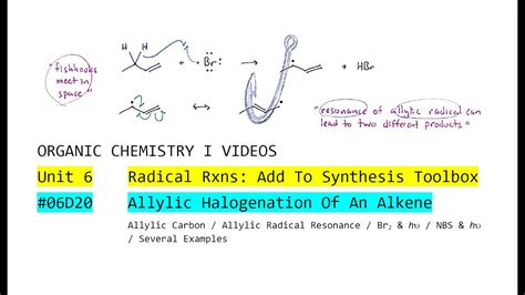 Unit 6 Allylic Halogenation Of An Alkene 06d20 Youtube
