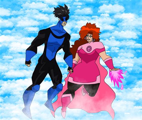 Invincible And Atom Eve Flying By 5j6mmm On Deviantart