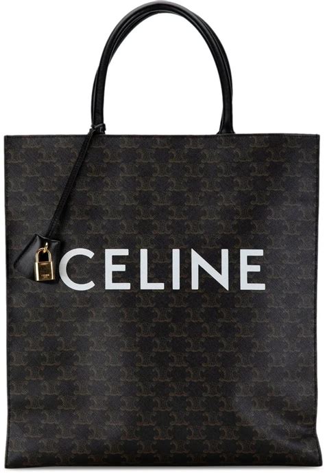 Celine Large Triomphe Cabas Vertical Tote Schwarz Tote