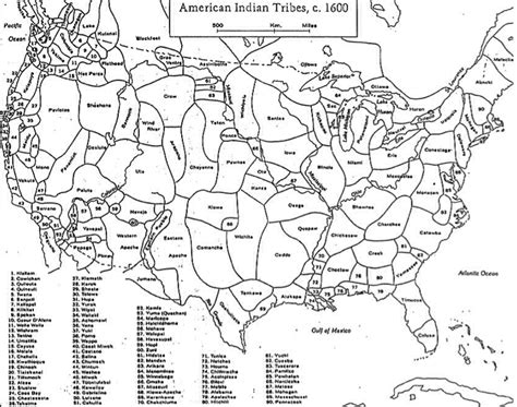 Native American Indian Tribes Map