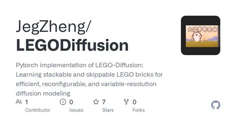 Github Jegzhenglegodiffusion Pytorch Implementation Of Lego