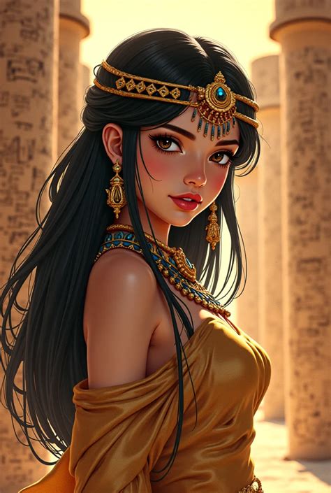 Egyptian Girl Anime Seaart Ai