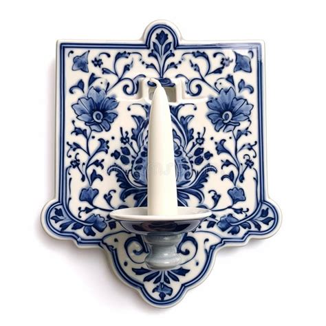 Vintage Delft Mosaico Sobre Fondo Blanco Stock De Ilustraci N Ilustraci N De Sitio Azul