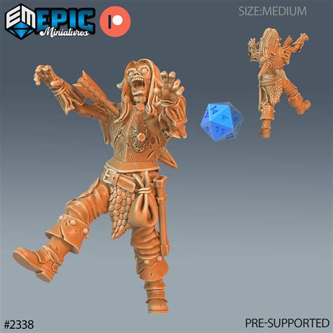 Archivo 3d Zombie Warrior ‧ Dnd Miniature ‧ Tabletop Miniatures ‧ Gaming Monster ‧ 3d Model