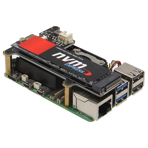 Geekworm X1001 Pcie To M 2 Key M Nvme Ssd Pip Top For Raspberry Pi 5