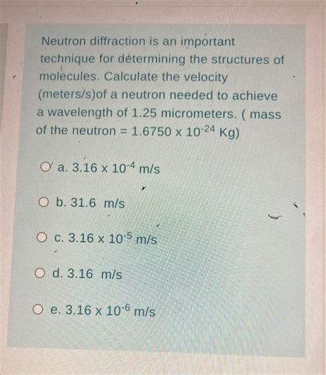Solved Neutron Diffraction Is An Important Technique For Solved Neutron Diffraction Is An Important Technique For