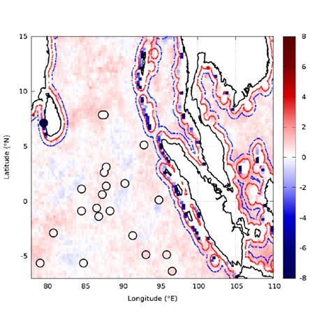 Smap L3 Anomaly And Difference With Argo Profiles Filled Circles With