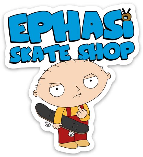 Ephasi “stewie” Die Cut Sticker 272″ X 3″ Ephasi Skateshop