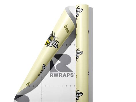 Rwraps™ Pixeled Hive Bee Vinyl Wrap Bug Print Car Wrap Film