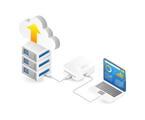Premium Vector Cloud Computing Isometric Concept Server Tablet Laptop And Cloud Computing Icon
