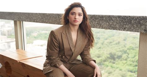 Tamannaah Bhatia Nails Monochromatic Power Dressing In Bold Pantsuit
