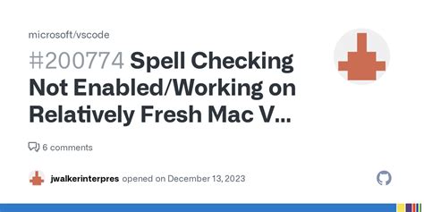 Spell Checking Not Enabledworking On Relatively Fresh Mac Vs Code