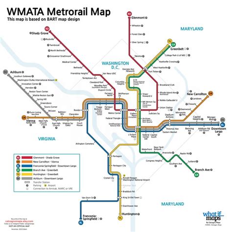 Wmata Metrorail Map Based On San Francisco Bay Area Rapid Transit