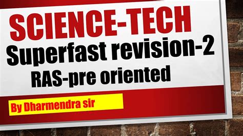 Sciece Tech Revision Class 2 Youtube