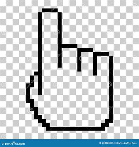 Mouse Cursor Pixel Icon Web Click Symbol Computer Pointer Vector