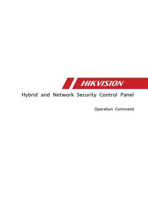 Udb Hybrid Security Control Panel Operation Command 1 Pdf