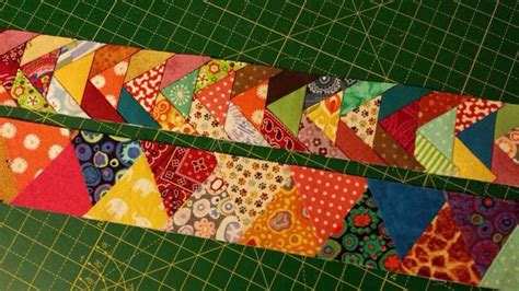 Colorful Patchwork Quilt Borders With Adding Machine Tape