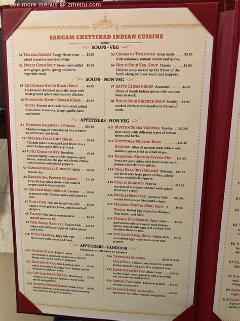 Online Menu Of Sangam Chettinad Indian Cuisine Restaurant Houston Texas 77077 Zmenu