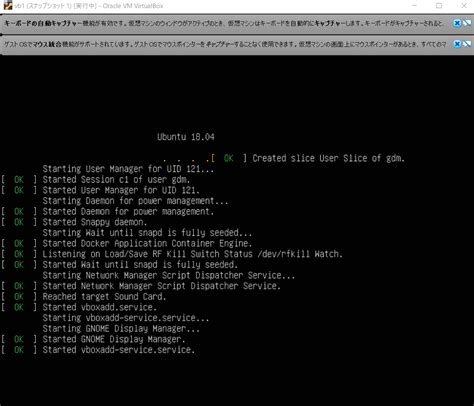 Virtualbox 上でubuntuが起動しなくなりました