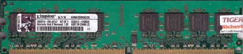 Kingston KVR667D2N5K2 2G PC2-5300 1GB DDR2 667MHz 9905316-056 A01LF RA