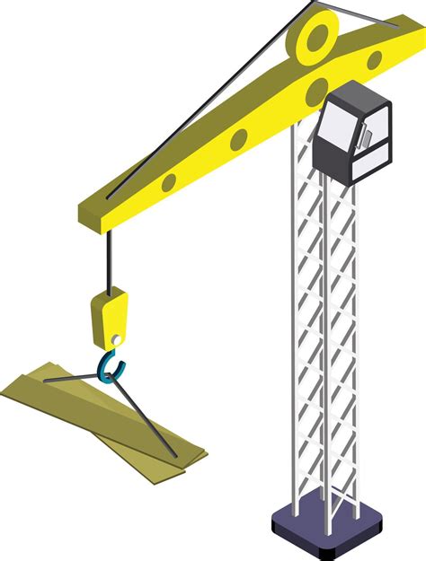 Construction Crane Illustration In 3d Isometric Style 14273287 Vector