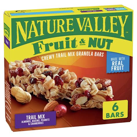 Nature Valley Fruit And Nut Chewy Trail Mix Granola Bars 1 2 Oz 6 Count