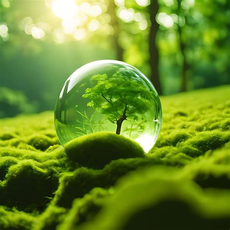 Premium Photo A Sphere With A Tree In The Middle Of It