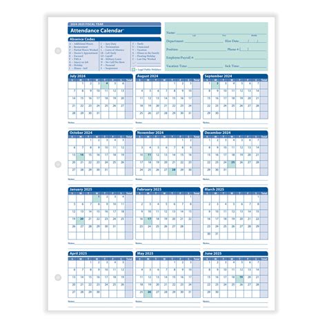 Fiscal Calendar Year 2025 Printable Pdf Templates